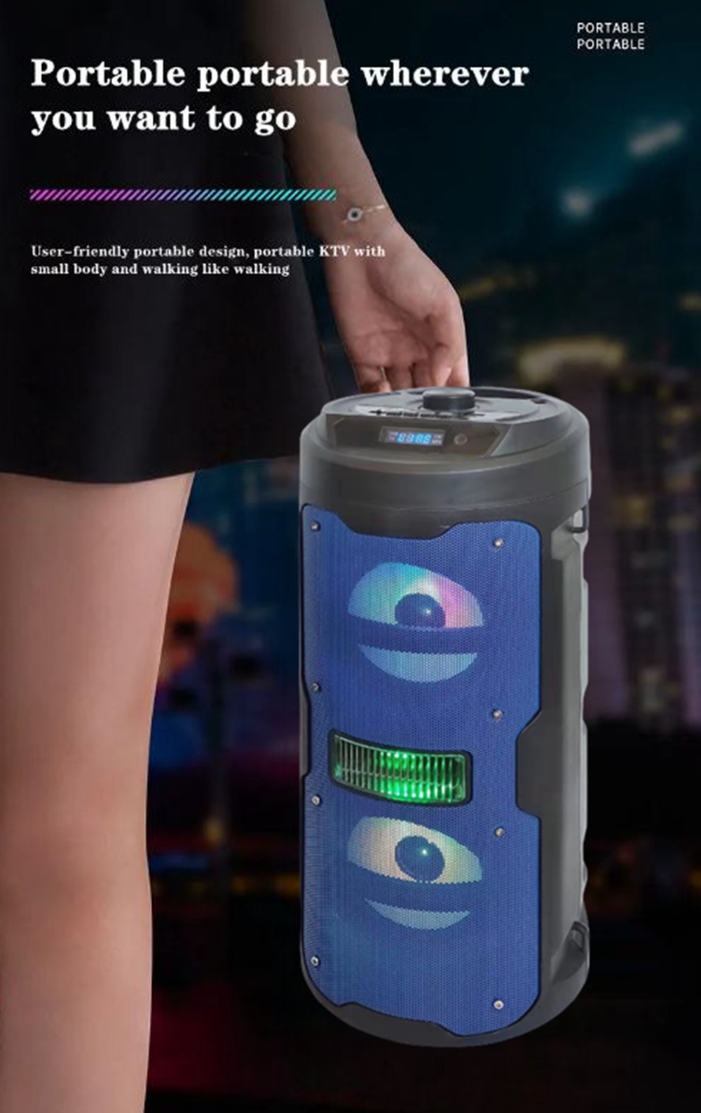 SK-1201 Wireless Portable BIG Karaoke Stereo Bluetooth Speaker with FREE Microphone | Shopee ...