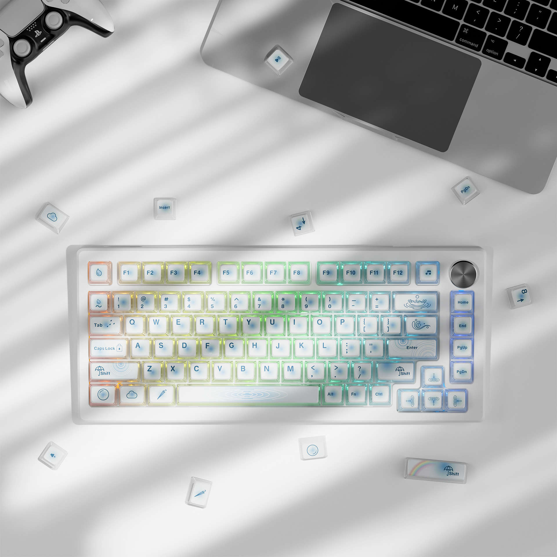 116 Keys Raindrop Theme ASA Profile PBT+PC Pudding Keycaps For 61/68/84 ...