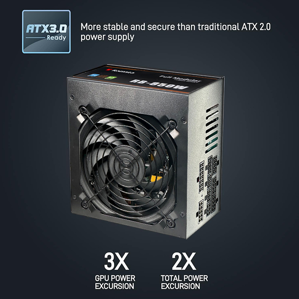 EasyPC| Ramsta RG1000 1000W 80+ Gold Fully Modular Power Supply ...