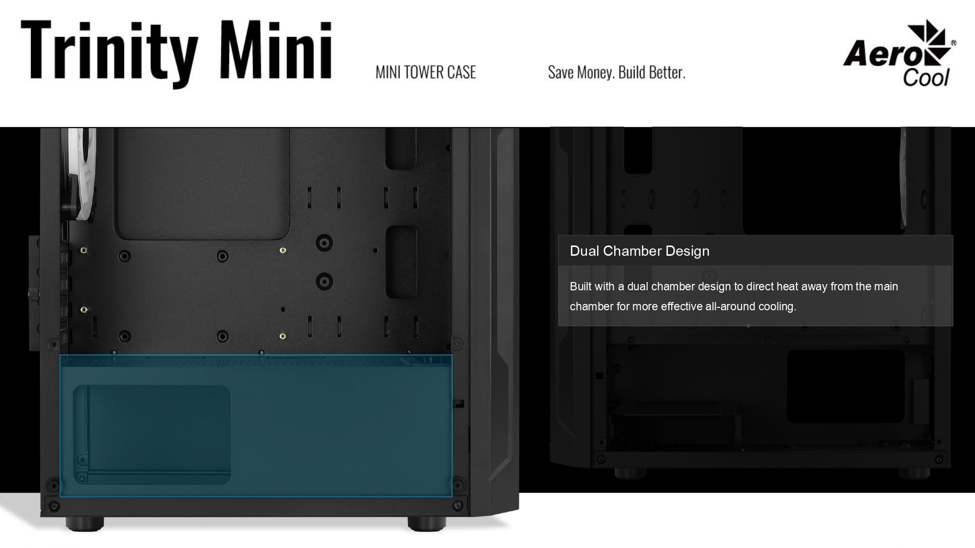 Aerocool Trinity Mini G BK V2, Micro ATX / mini-ITX Tower Case ...