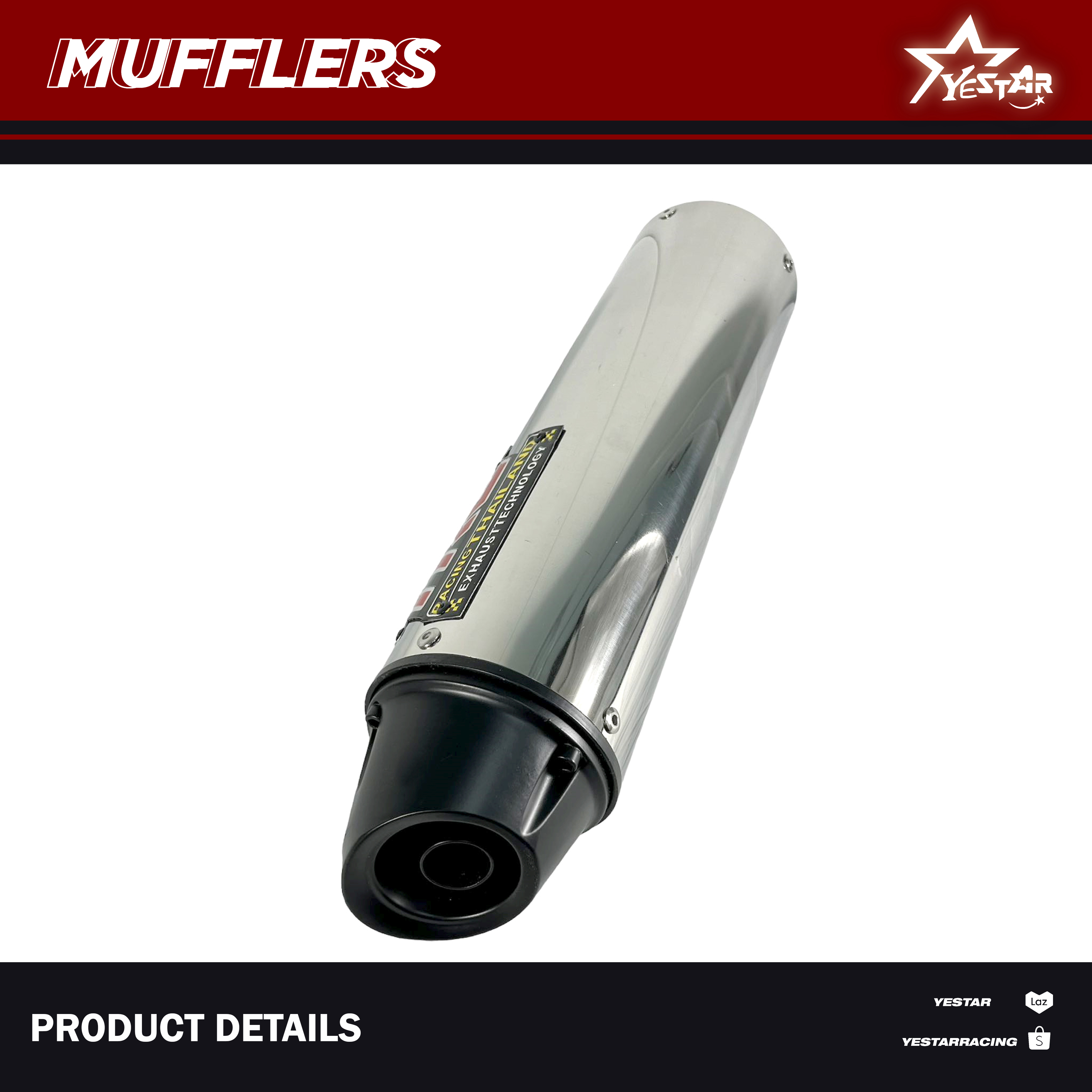 Yestar Muffler Pipe Stainless For Suzuki Raider 150 Carb Made in ...