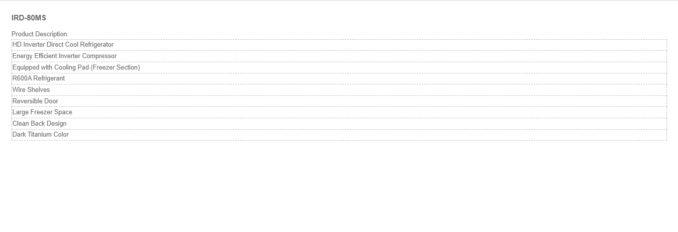 Fujidenzo 8 cu. ft. 2-Door HD Inverter Direct Cool Refrigerator IRD ...