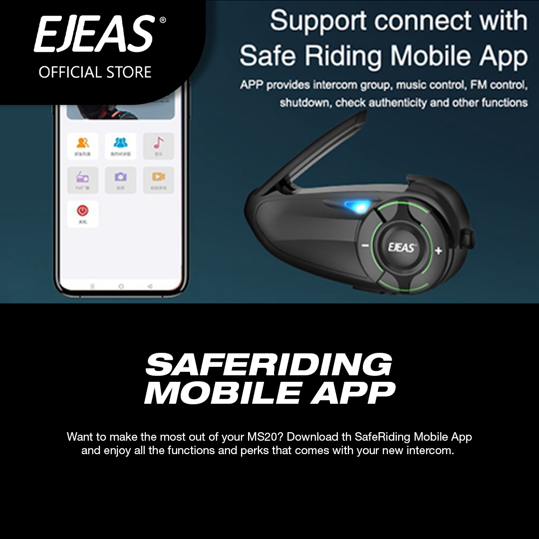 [0% Interest 6 Months SPayLater] EJEAS Q8 Motorcycle Wireless Helmet ...