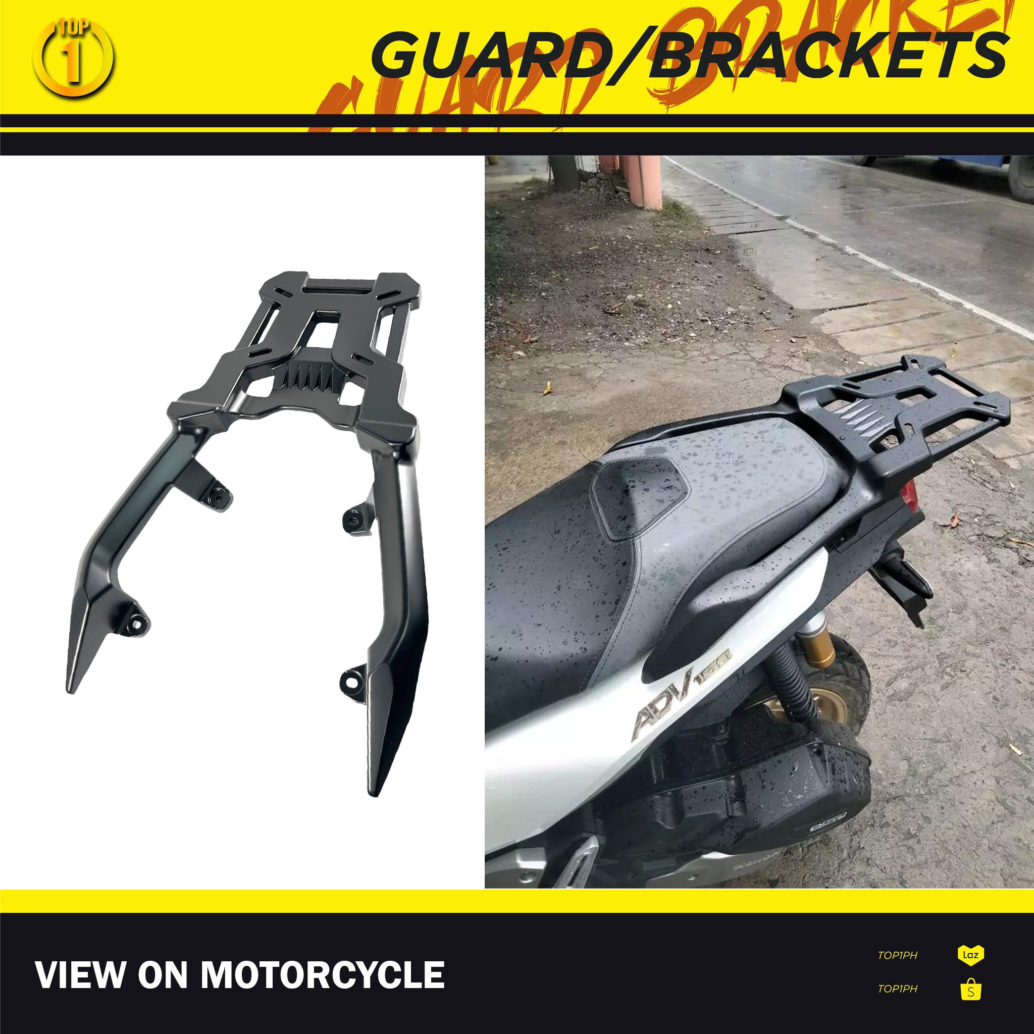 Top1 PH Top Box Bracket For Honda ADV 150 Kalaw/ADV 160 Penguin And ...