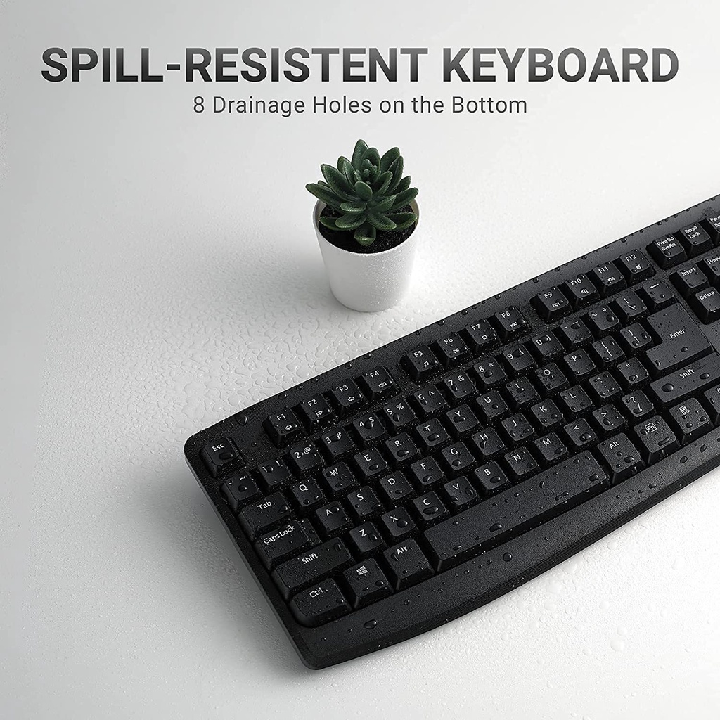 Rapoo X1800 Pro Wireless Keyboard And Mouse Set 2 4g 1000dpi Full Size