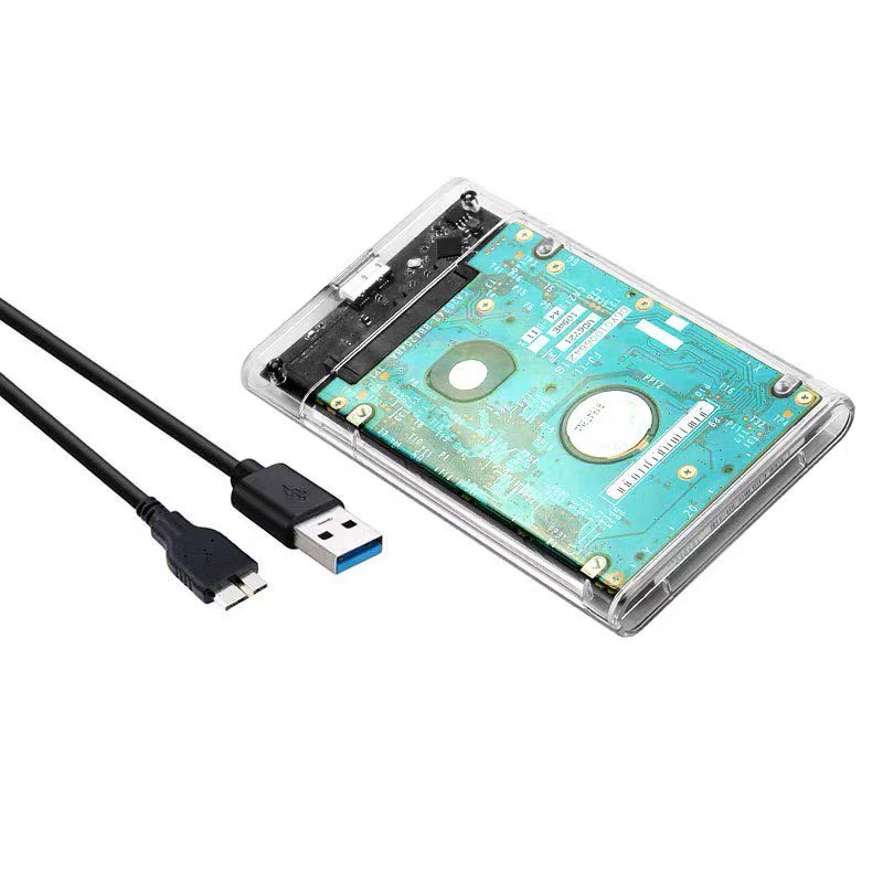 HDD Enclosure 2.5" HDD Case - USB 3.0 Transparent Support 2.5 Inch ...