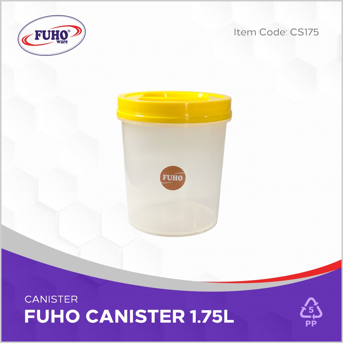 3 pcs FUHO1.75L Canister Mayo Jar Container Food Keeper #CS175 | Shopee ...