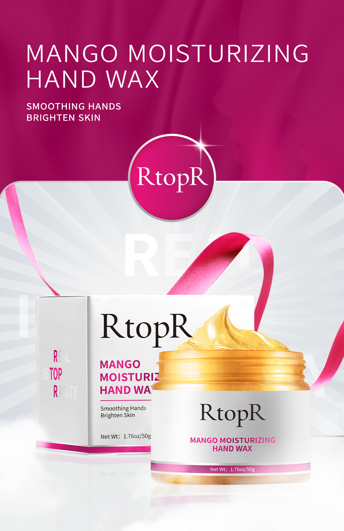 RtopR Mango Mositurizing Whitening Hand Wax Peel Off Mask Hand Skin ...