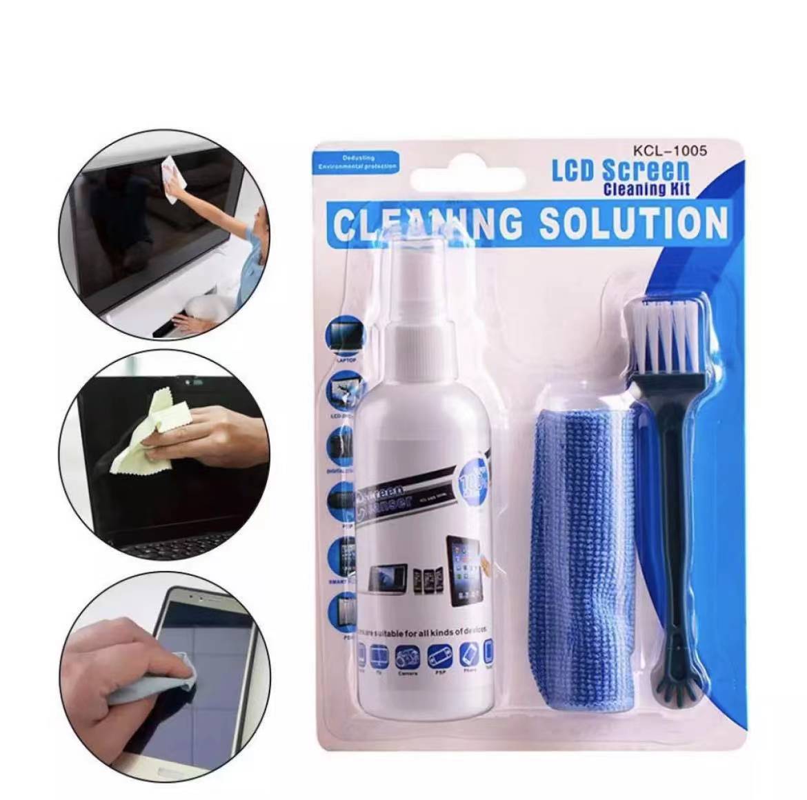 3 in 1 Screen Cleaner Spray Kit for Computer TV Cell Phone Screen ...