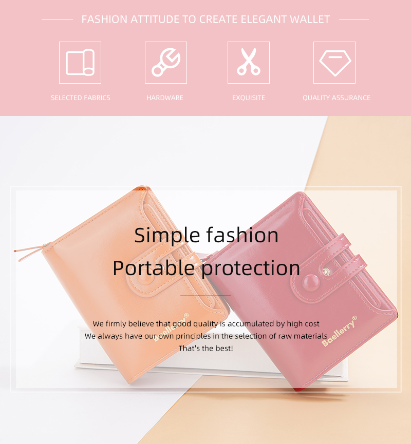 Baellerry Short Thick Glossy PU Leather Card Holder Purse High Quality ...