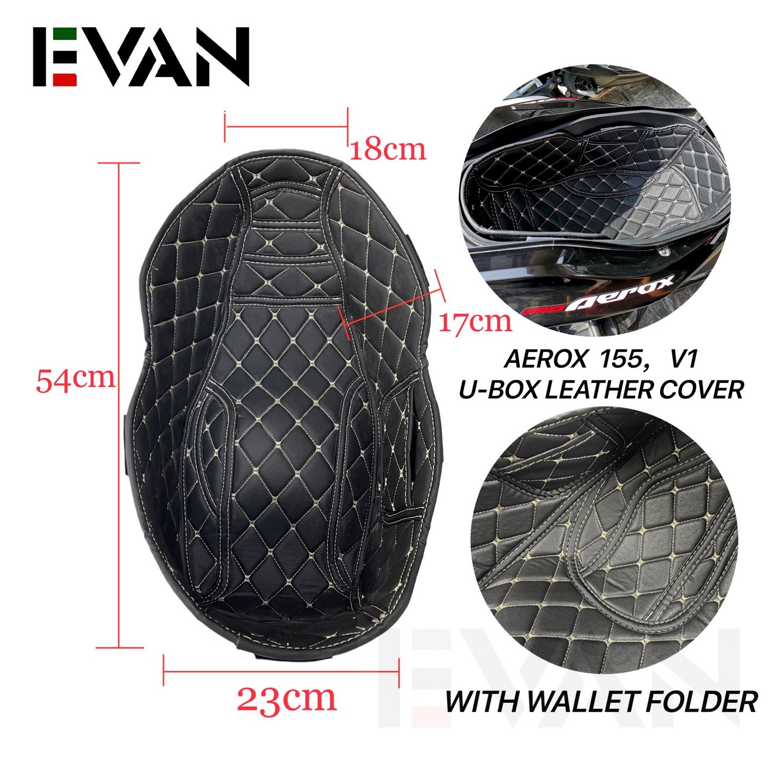 EVAN.SHOP Aerox v1，v2 UBox Leather Cover Seat Cover High Quality U-BOX ...