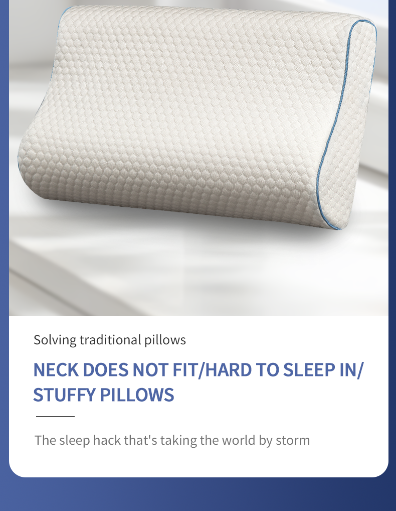Dofia Soft Memory Foam Pillow Slow Rebound Neck Pain Relief Cervical ...