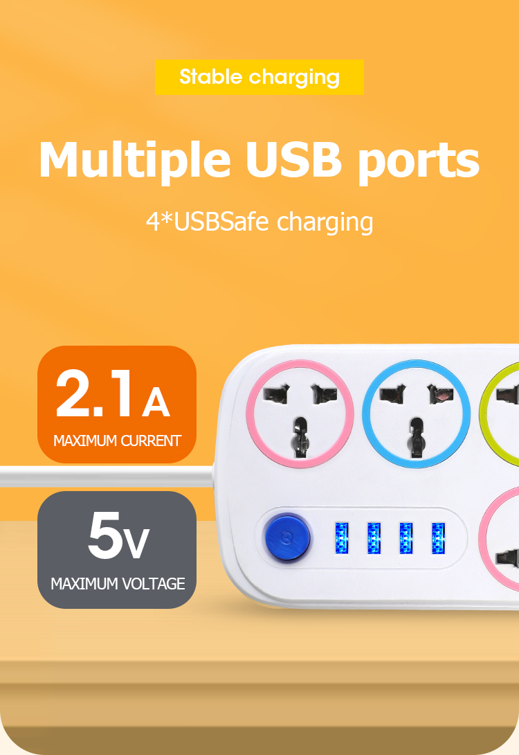 Zeus Power Universal Socket Extension Moveable Multi Function Socket W Usb Socket Extension