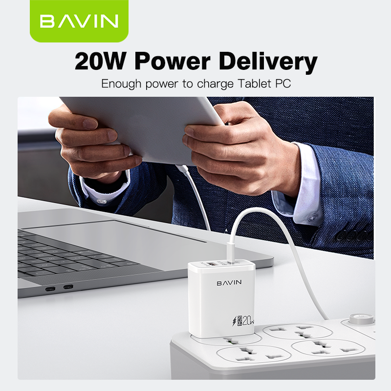 BAVIN PC905 / PC902 PD20W+QC3.0 Fast Charging Charger Adapter Dual Port ...