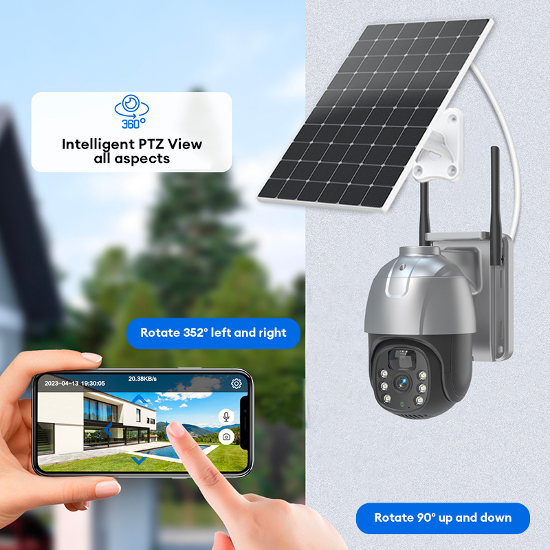 Solar monitoring With Card Outdoor CCTV Camera 4G Remote Monitoring ...