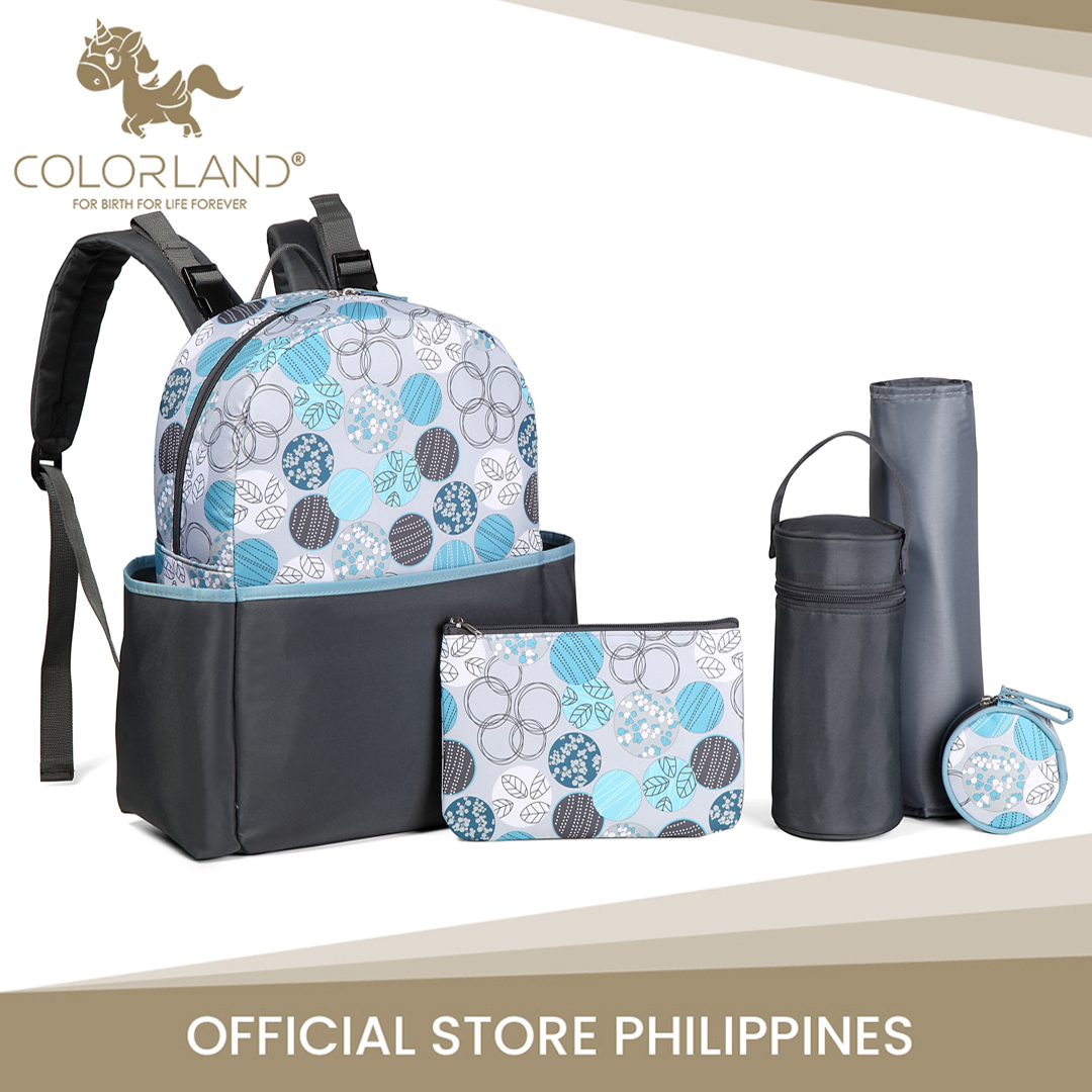 Colorland Magic 5 Piece Set Family Diaper Backpack (Grey Peaceful ...