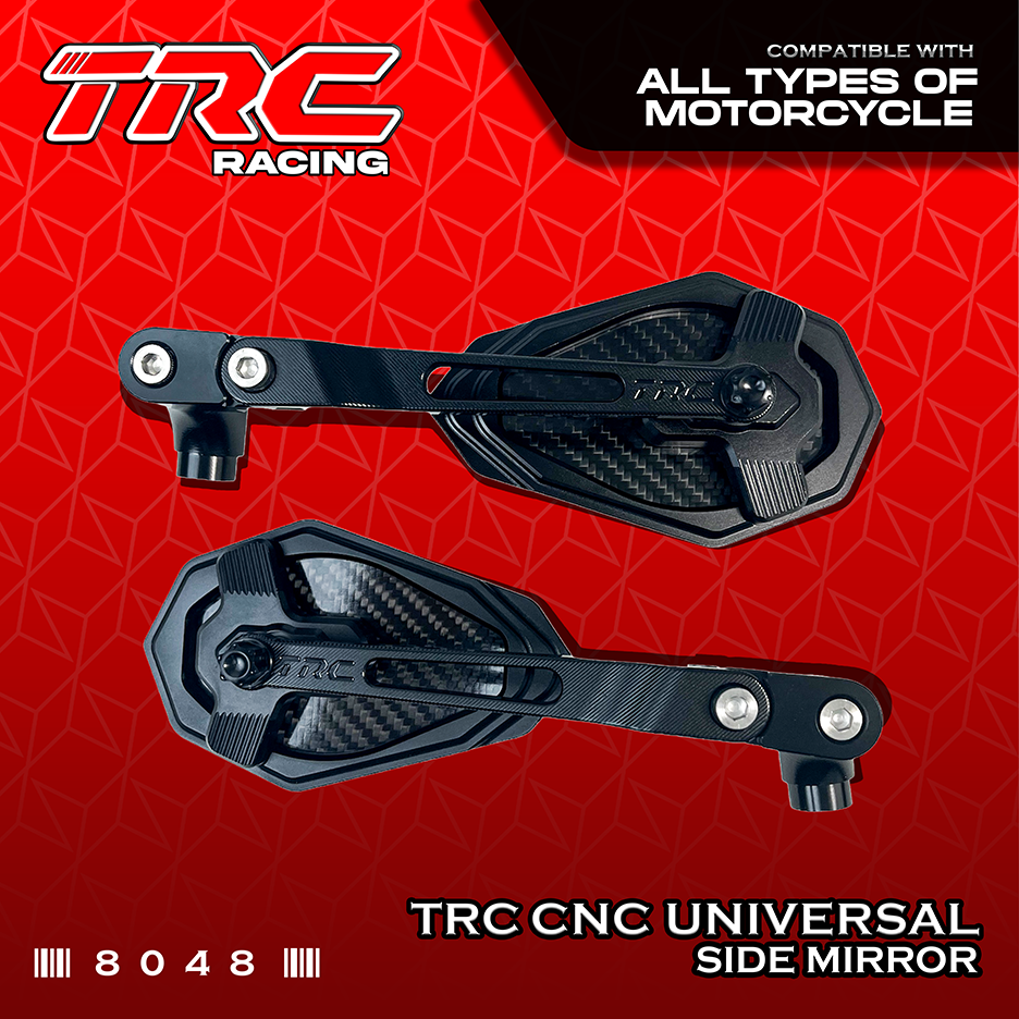 TRC Racing Stem Mount Universal CNC Side Mirror LTO APPROVED 8048 ...