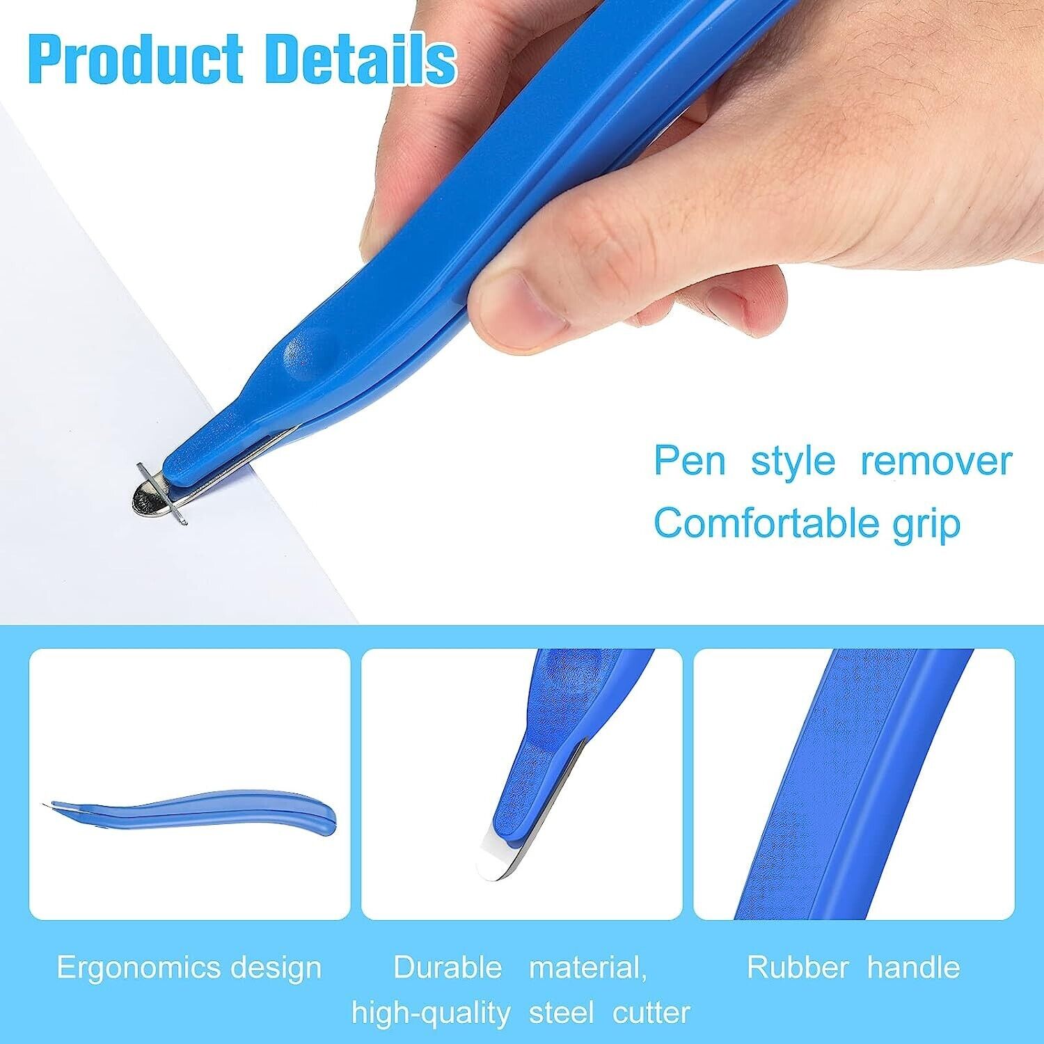 KW-TRIO Staple Remover Pen-Type Magnetic Head Easy Pull Reduced Effort ...