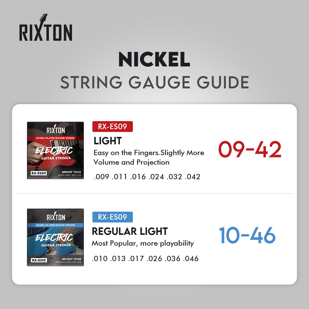 RIXTON Electric Guitar Strings Regular Top 10-46 Strings Suitable both ...