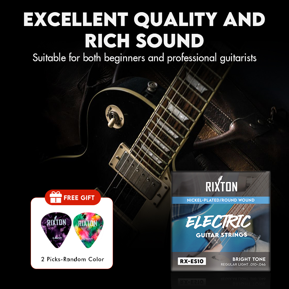 RIXTON Electric Guitar Strings Regular Top 10-46 Strings Suitable both ...