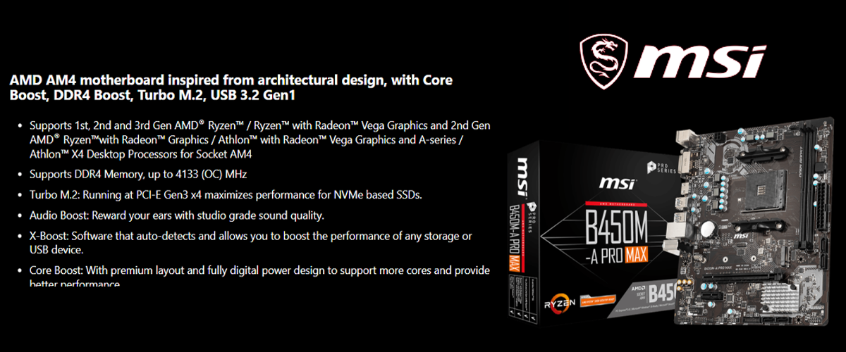 MSI/GIGABYTE/RAMSTA B450M MATX Motherboard DDR4*2 Socket AM4 ...