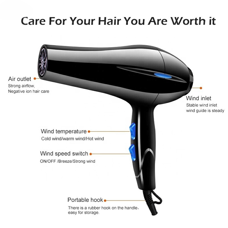 Blower Hair Dryer High Power Quick Dry Power Professional Salon Hair ...