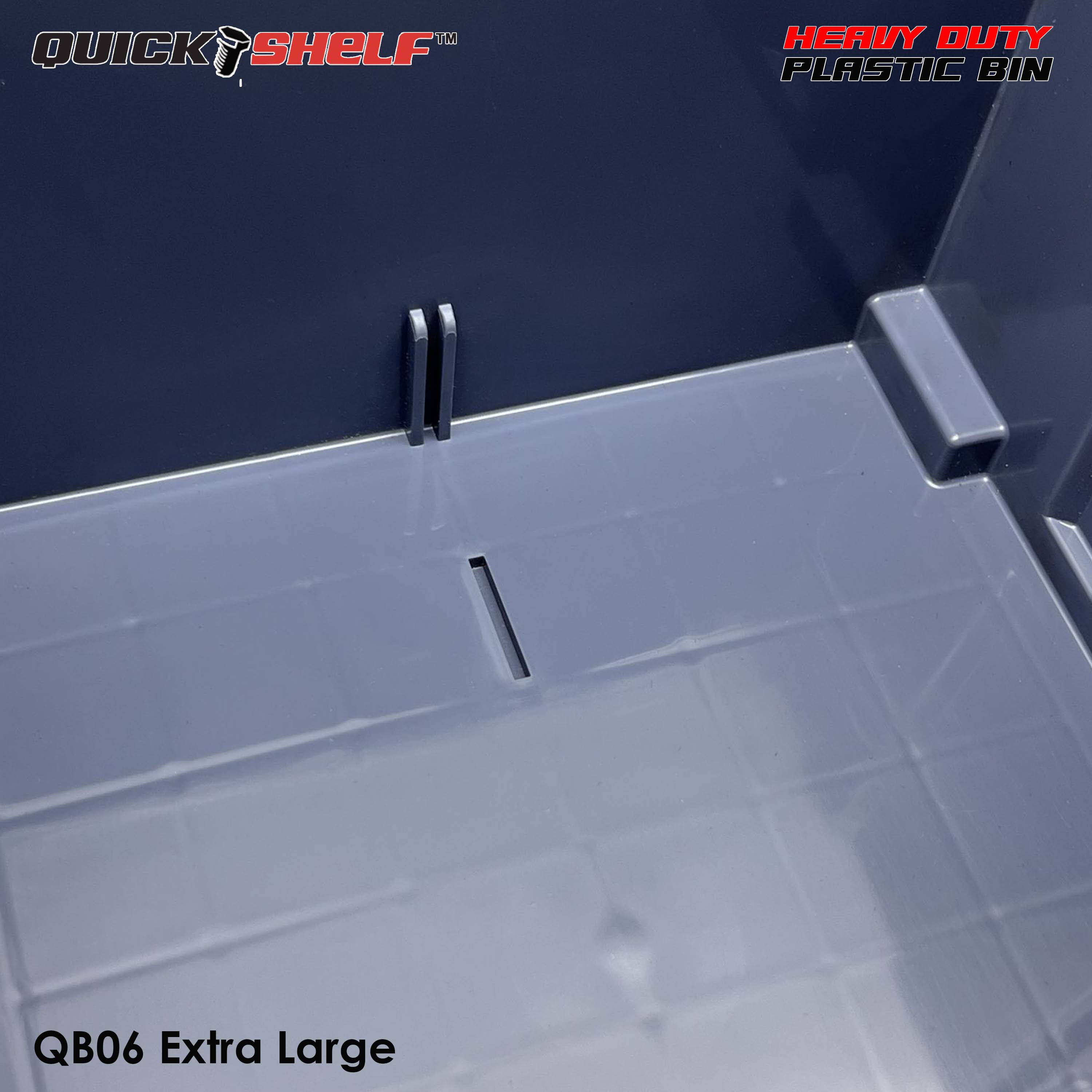 QUICKSHELF Plastic Bin Boxes Storage for Supplies & Tools BIG Sizes ...