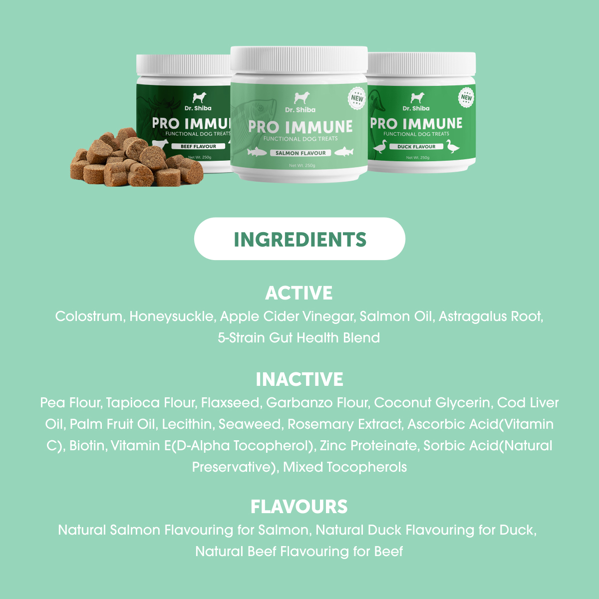 Dr Shiba Happy Tummy & Pro Immune Dog Treats Dog Multivitamins: Dog ...