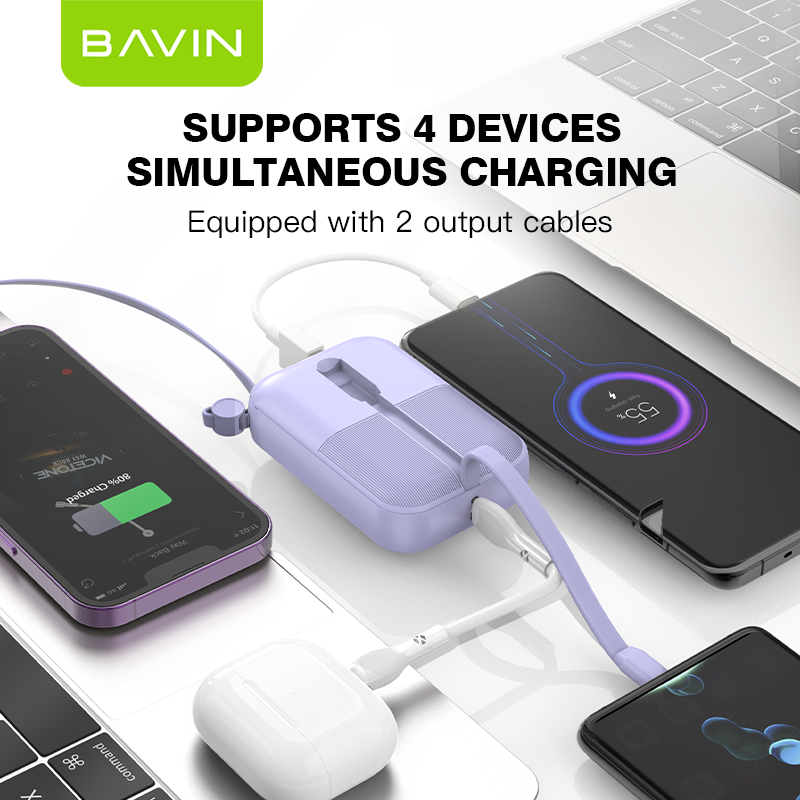 BAVIN PC1089 10000mAh Mini Powerbank 22.5W Fast Charging with Built-In ...