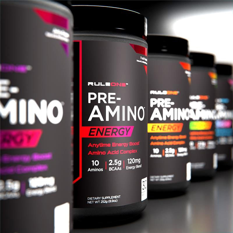 Rule One R1 Pre Amino - 30 Servings, Anytime Energy Boost, Amino Acid ...