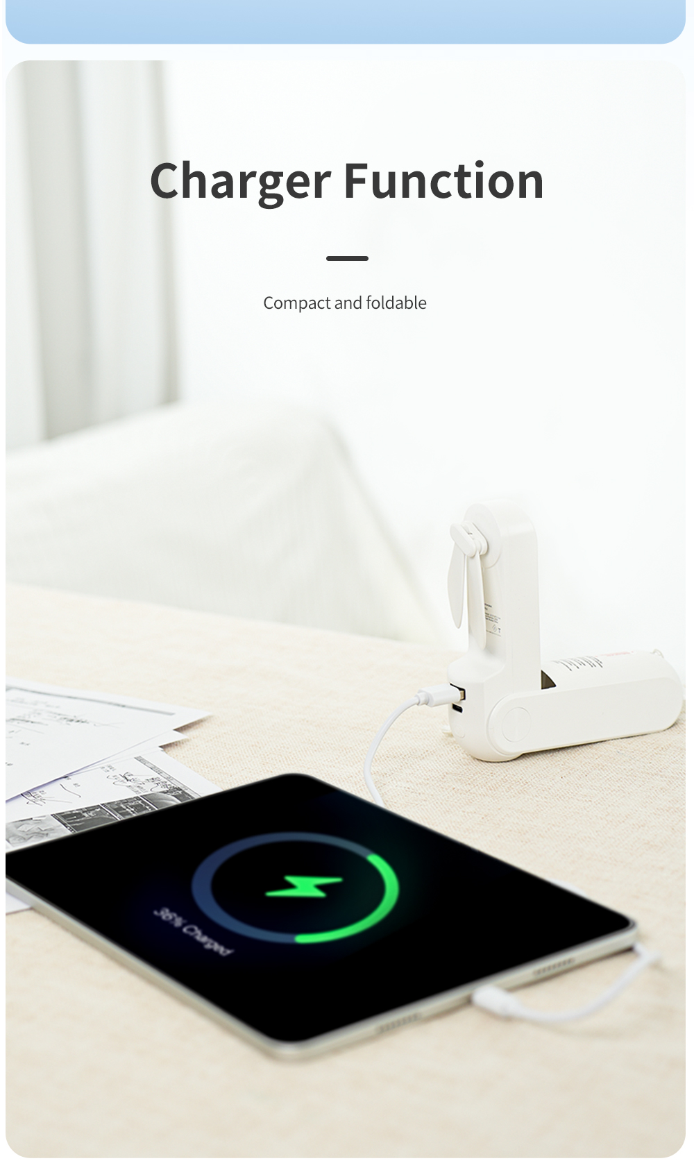 Simplus Fan Rechargeable Portable Handheld (Multi-function) | Shopee ...