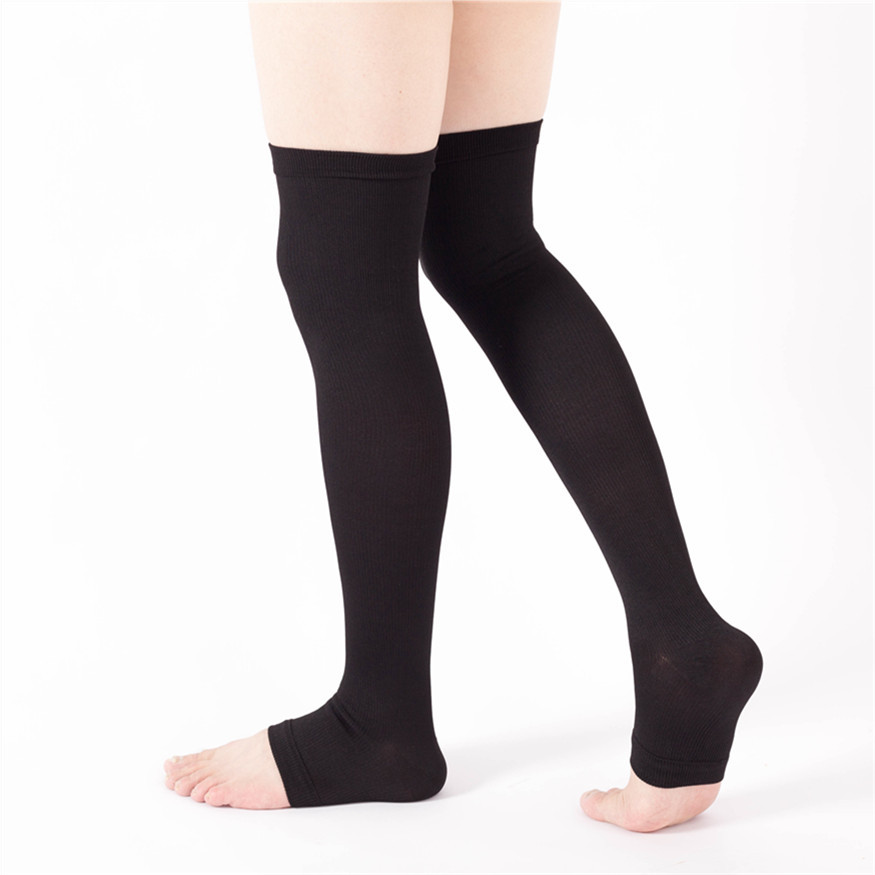 Compression Socks Thight High pressure Open Toe Varicose Stockings Men ...
