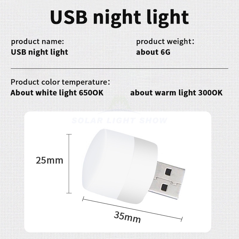 Mini USB Night Light Eye Protection Reading Light Mobile Power Light ...