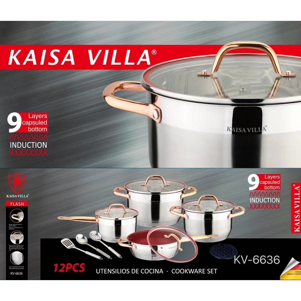Kaisa Villa Cookware Set Stainless Steel Casserole Set cooking Set ...