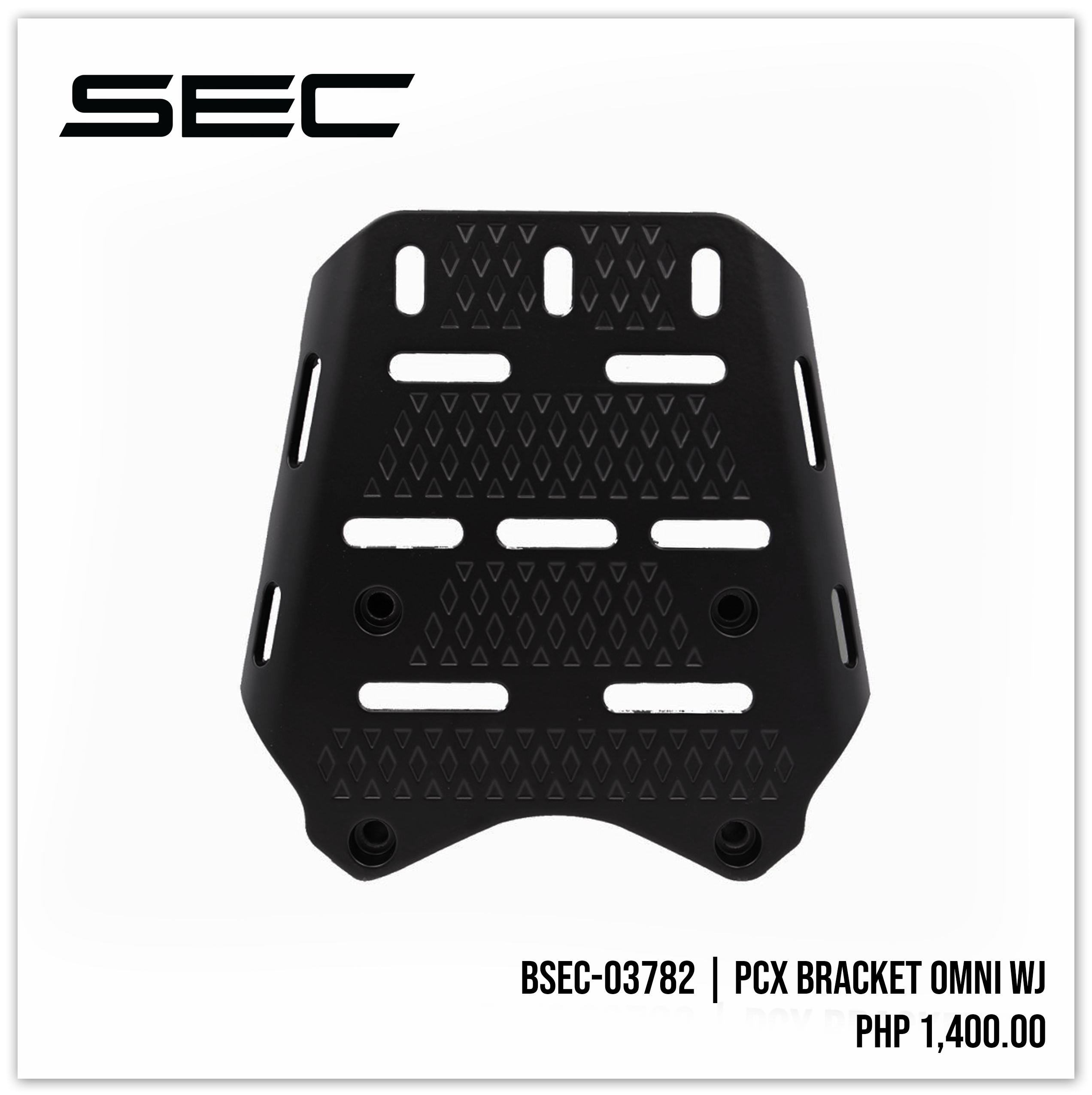 SEC Bracket For Motorcycle Honda PCX Bracket Omni WJ Black (BSEC-03782 ...