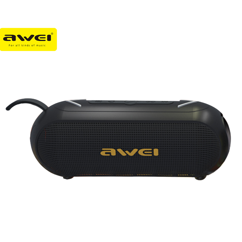 Awei KA2 Wireless Bluetooth V5.3 TWS Outdoor Speaker Colorful RGB Light ...