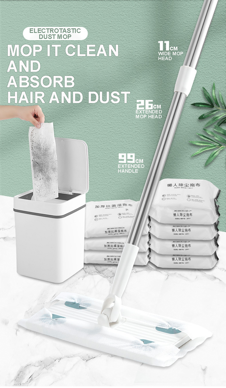Electrostatic Dust Removal Mop Disposable Flat Mop Wet Tissue Wipes ...