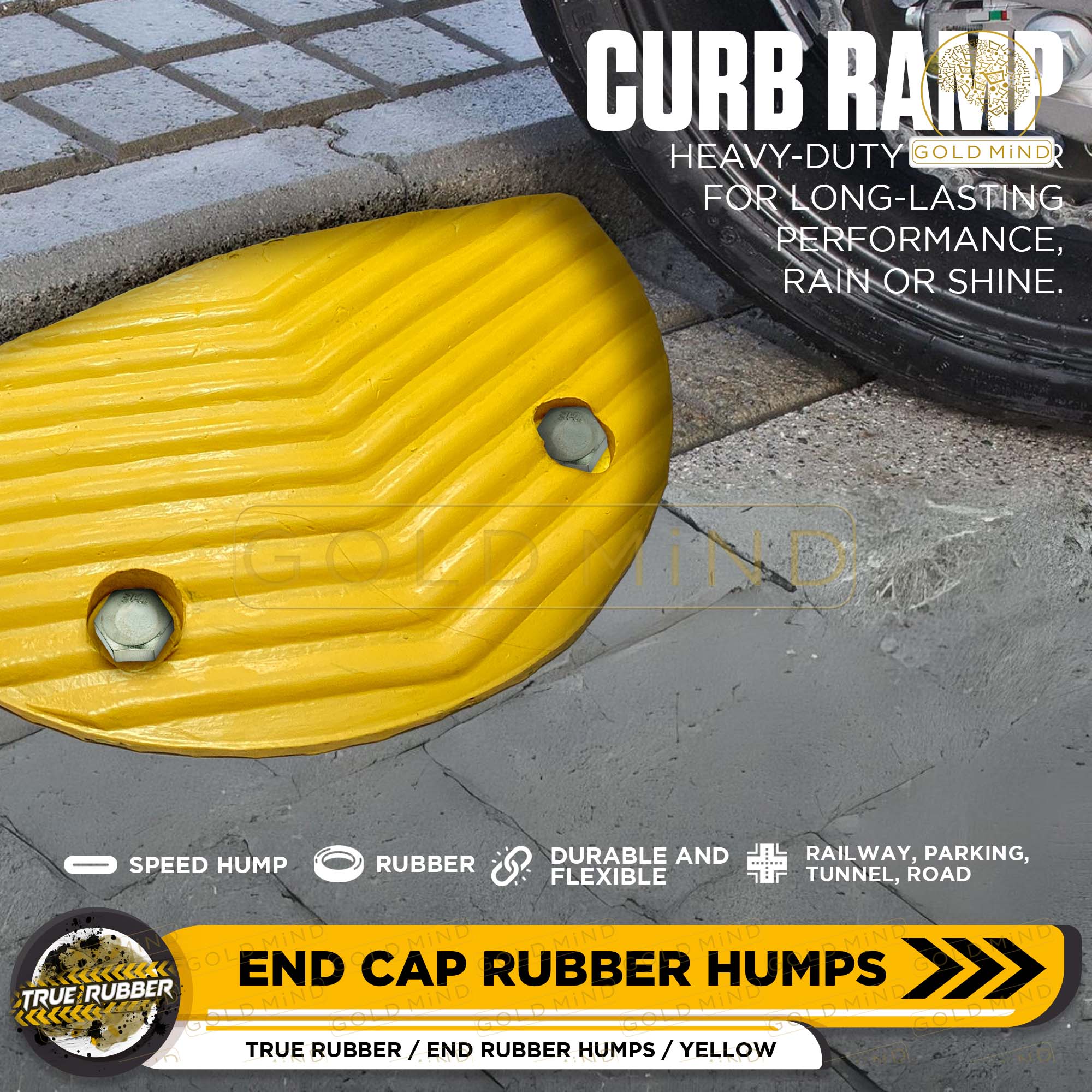 True Rubber Heavy Duty Rubber Speed Humps Bumps Modular Road Rump ...