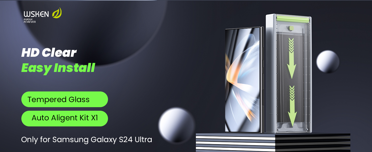 WSKEN Screen Protector for Samsung Galaxy S25Ultra/S24UltraHD Full ...