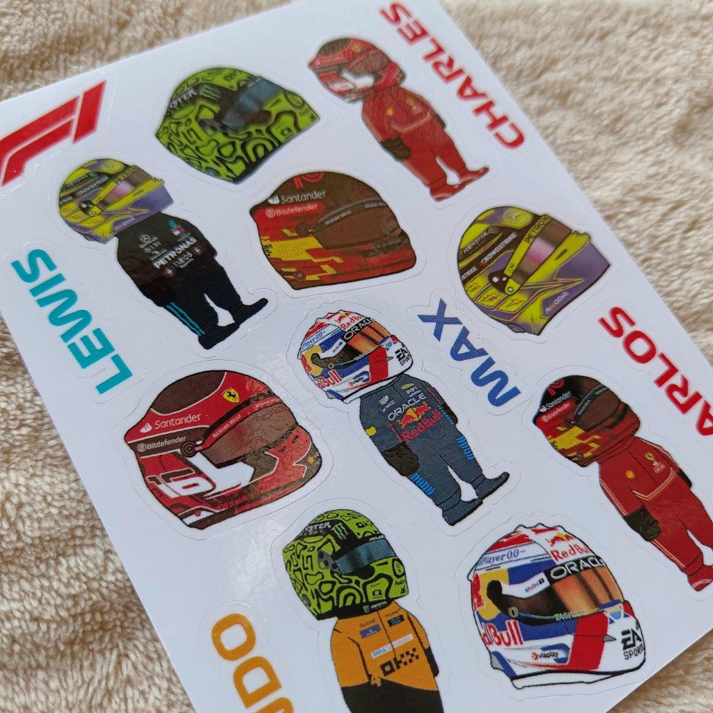 Formula 1 F1 Driver Chibi Sticker Pack (NON WATERPROOF) | Shopee ...