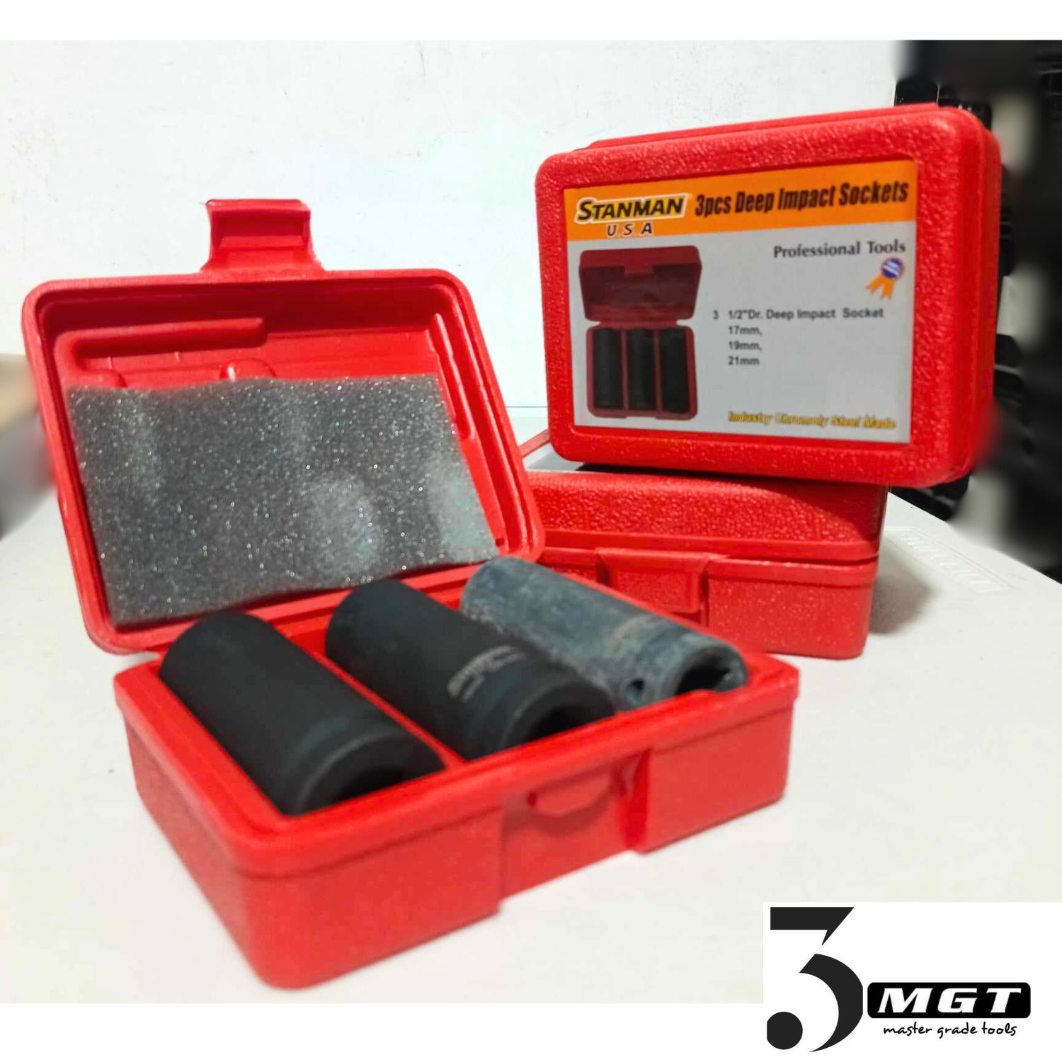 STANMAN 3PCS DEEP IMPACT SOCKET SET HEAVYDUTY ( 1 set only) | Shopee ...