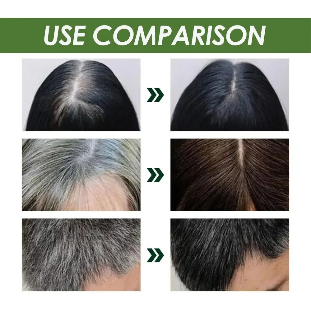 500ml Hair Coloring Hair Dye Hair Blackening Shampoo White Hair into ...