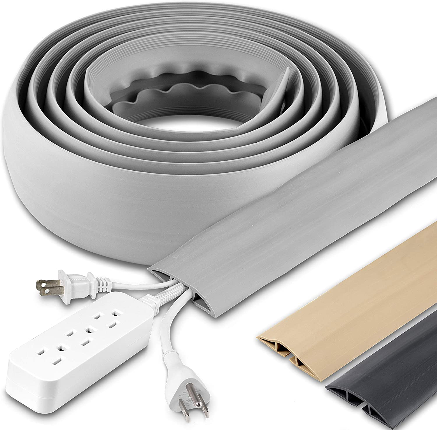 【Esxy】1-5M Flexible Rubber Floor Moulding Cover per meter Wiring Duct ...