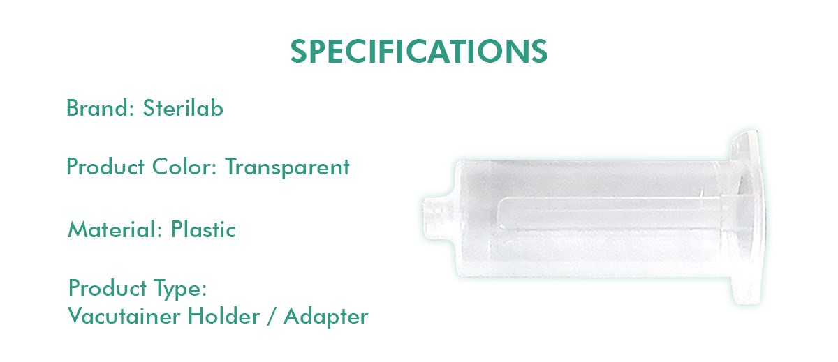 Sterilab Vacutainer Holder/Adapter ETS Holder (1 Piece) | Shopee ...