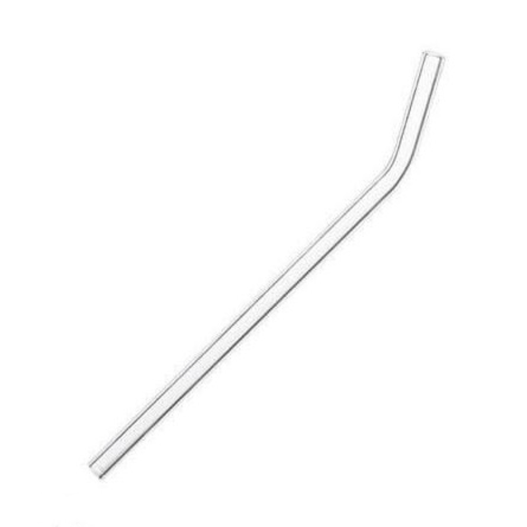 Reusable Glass Straw (Borosilicate or Pyrex Glass) - Bent Clear 1pcs ...