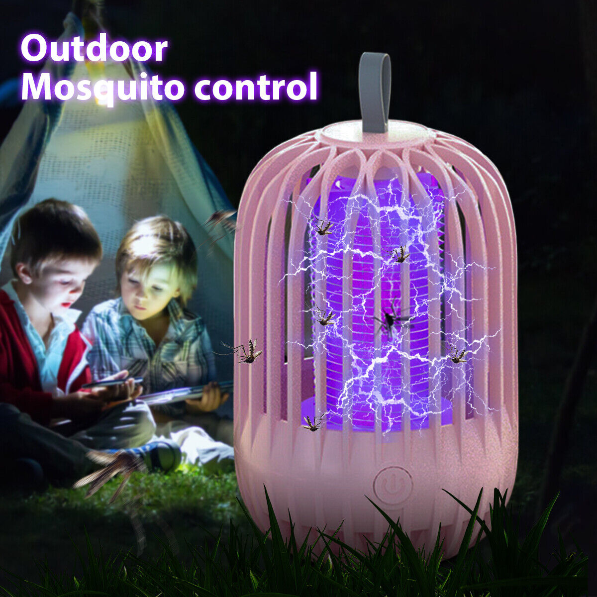 LGAO Cage USB Electric Shock Fly Mosquito Trap Silent No Radiation UV ...