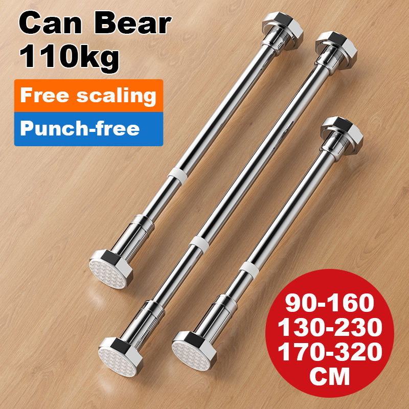 Stainless telescopic extendable rod for hanging cloth clothesline ...