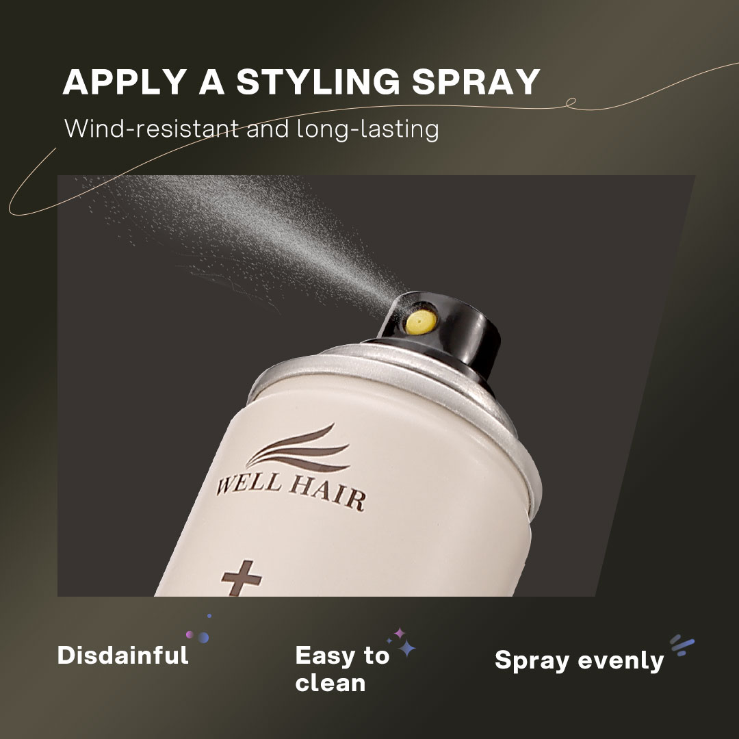 WELL Hair Spraynet Strong Hold Hair for Salon and Daily Use Styling ...