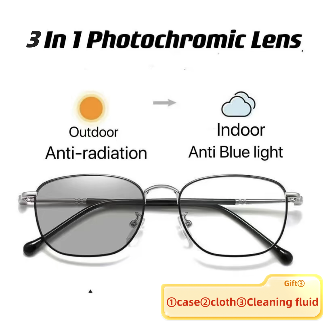 3in1 Photochromic New design Anti Blue Light And Anti Radiation Eye ...