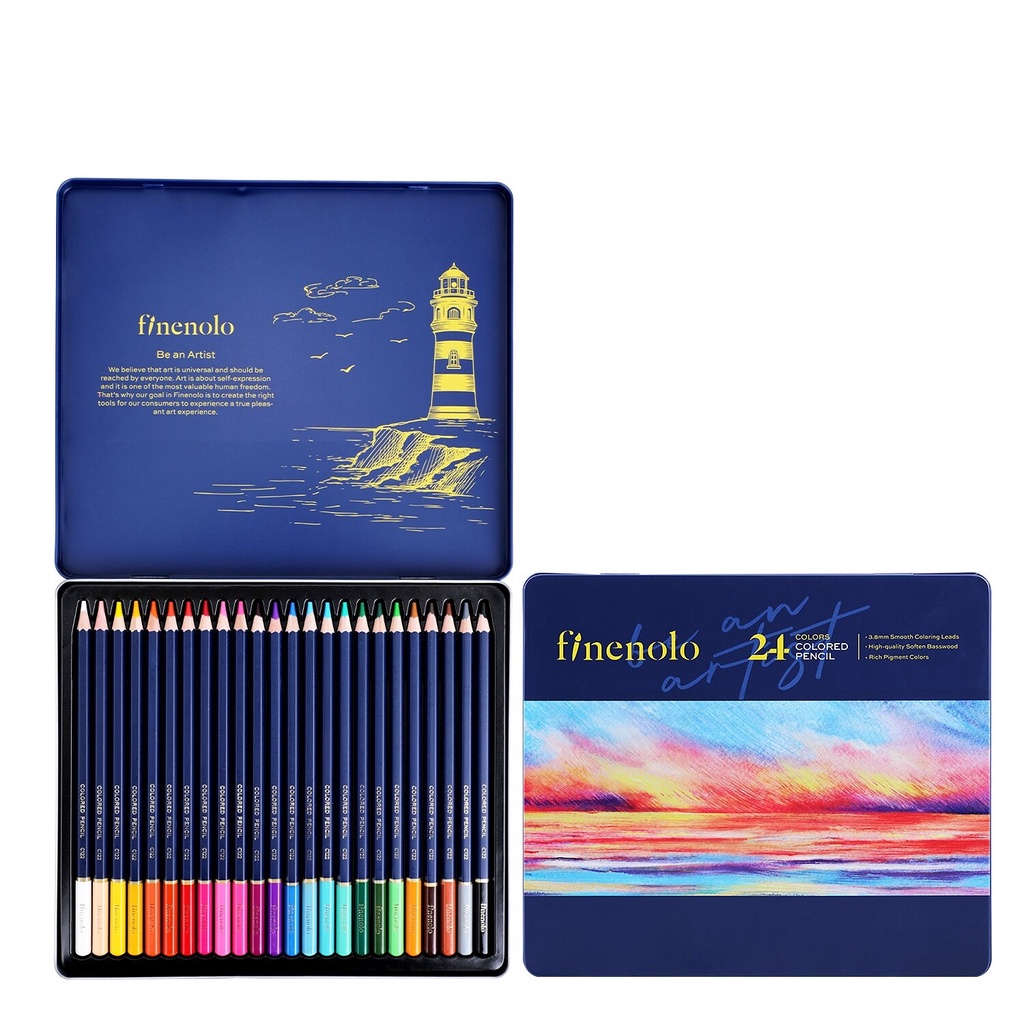 Finenolo by Deli Color Pencil 24/36/48/72 pcs/Box Artist Painting ...